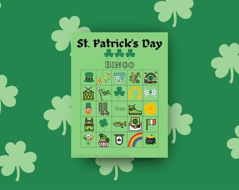 St. Patrick's Day Irish Themed Bingo Set - Etsy