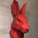 Rabbit Head , Low Poly Papercraft, Gift,diy PDF - Etsy