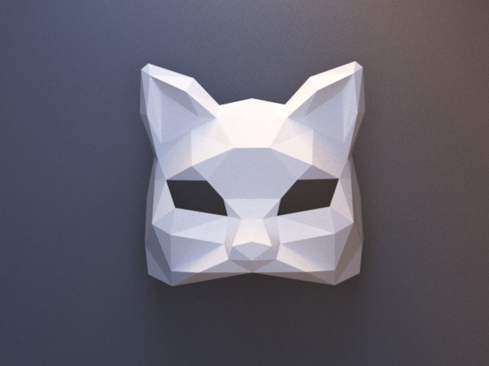 Cat Mask, Low Poly Papercraft, Gift,diy PDF - Etsy