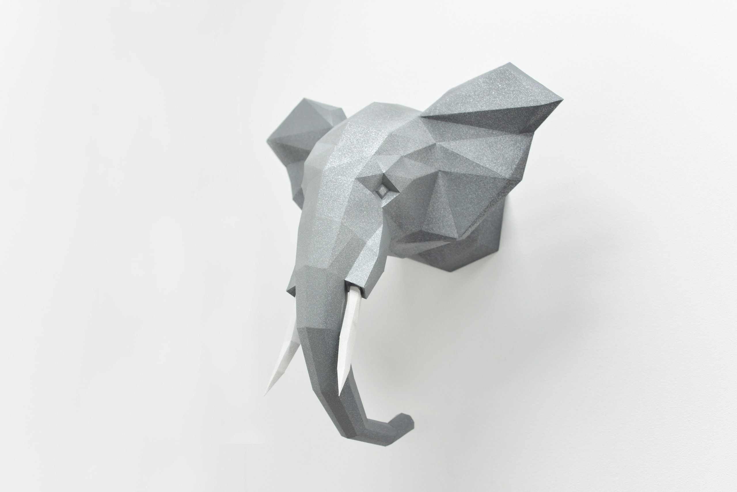 Elephant Head, Low Poly Papercraft, Gift,diy PDF - Etsy