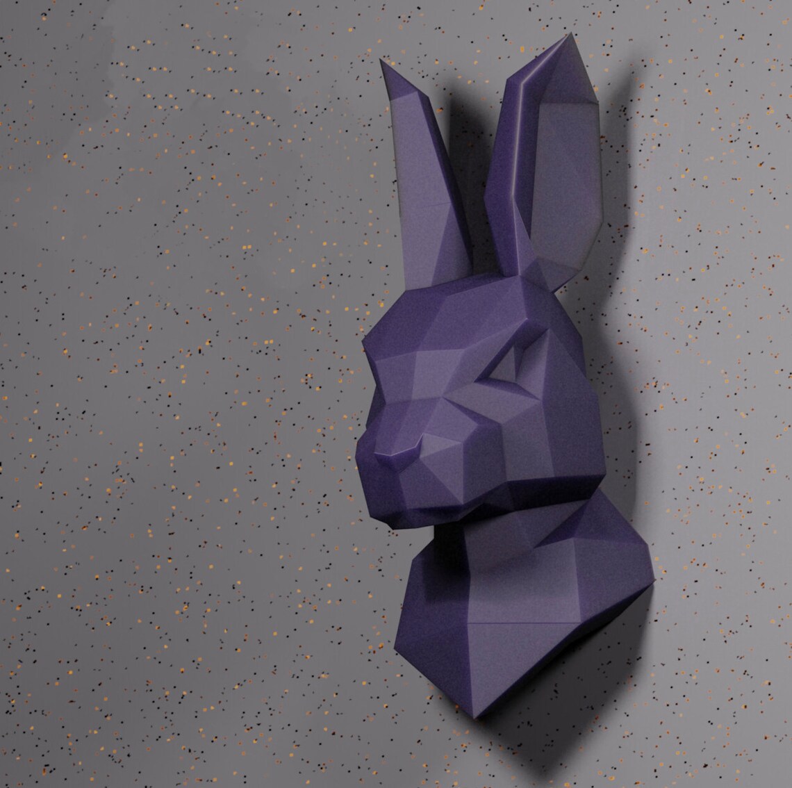 Rabbit Head , Low Poly Papercraft, Gift,diy PDF - Etsy