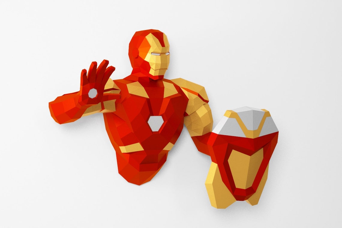 Iron Man, Low Poly Papercraft, Gift,diy PDF - Etsy