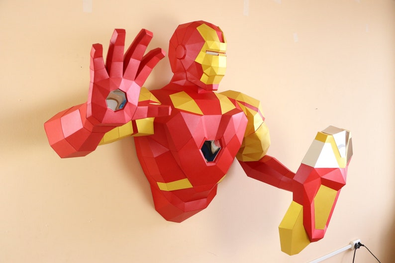 Iron Man, Low Poly Papercraft, Gift,diy PDF - Etsy
