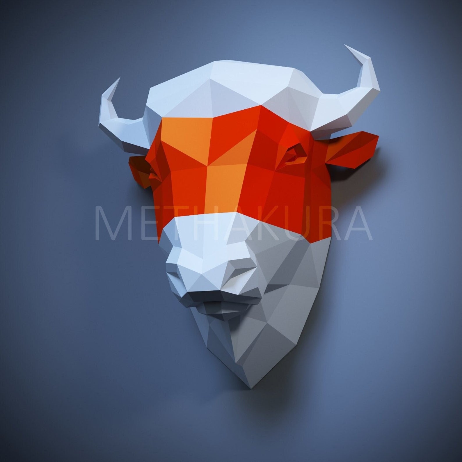 Bison Head, Low Poly Papercraft, Gift,diy PDF - Etsy