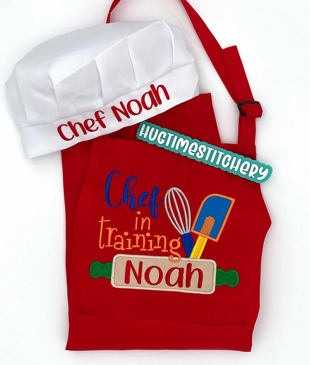 Custom Embroidered Kids Chef in Training Apron: Personalized With Name ...