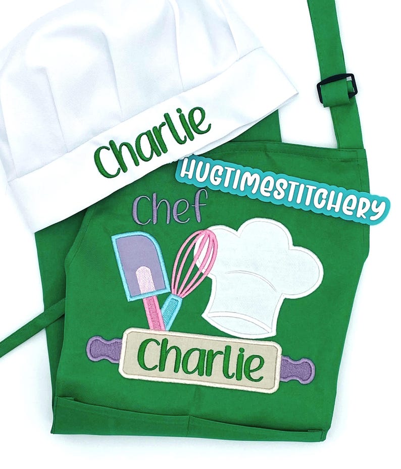 Custom Embroidered Kids Chef Apron: Personalized With Name and & Chef ...