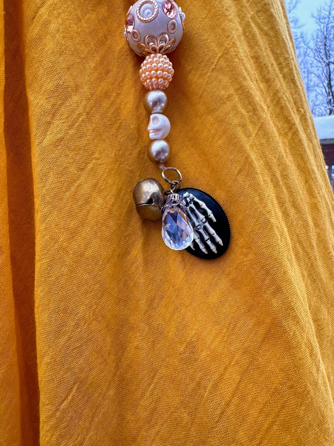 Bejeweled Bone Beaded Belt Bells - Etsy