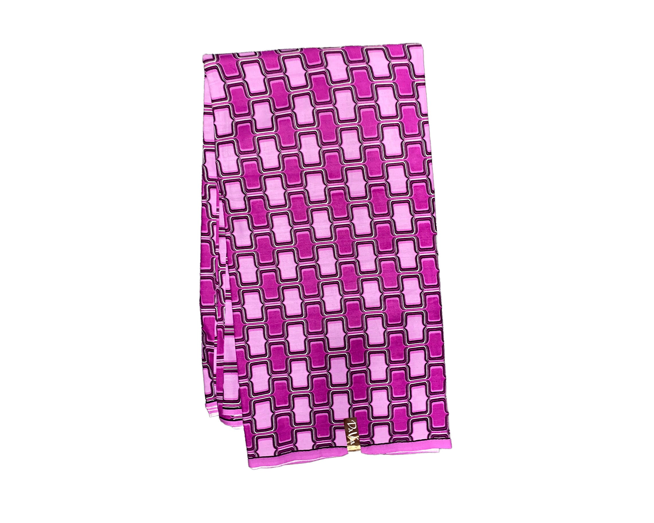 Purple Black White Rounded Rectangle Ankara African Print Fabric 6 ...