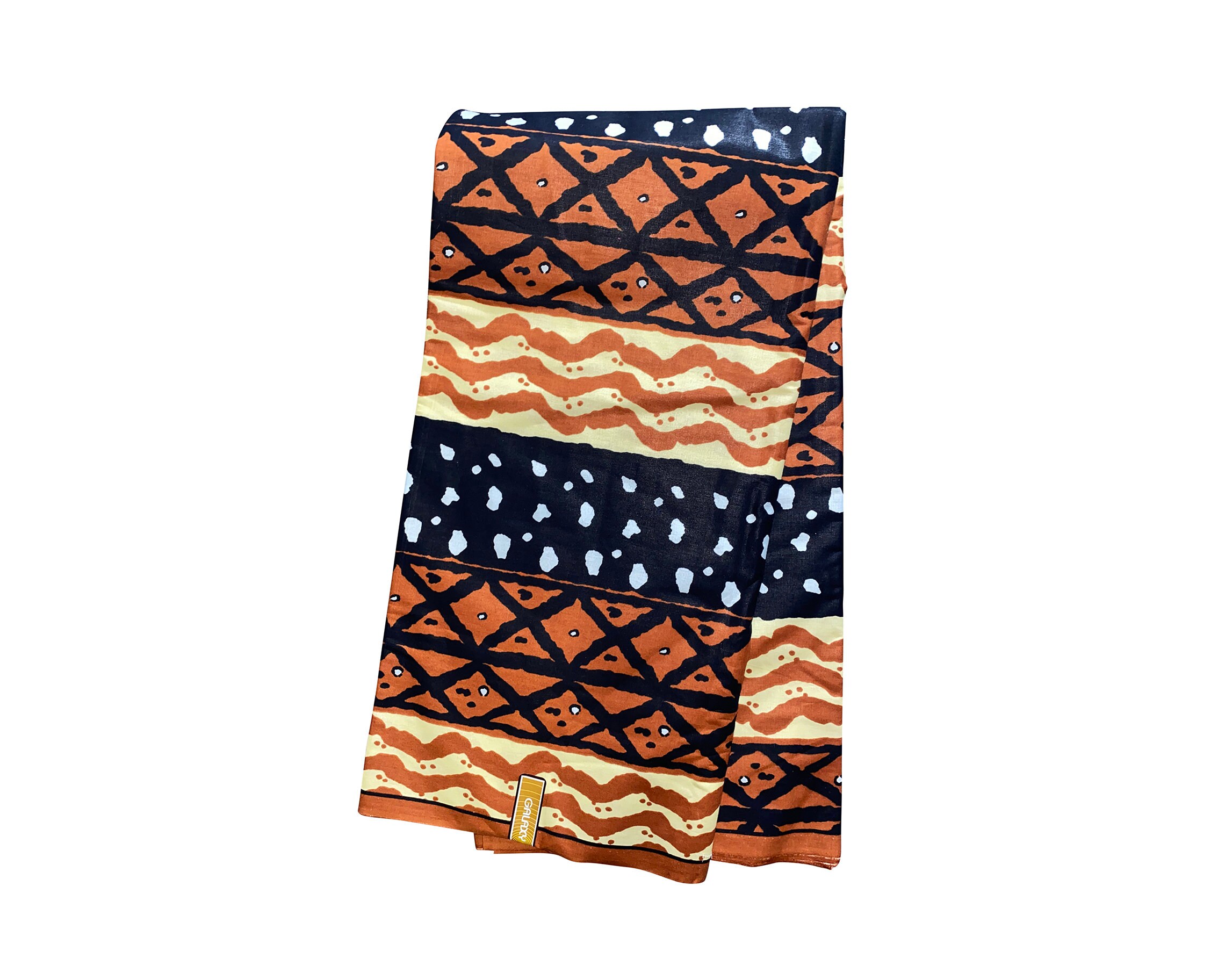 Black Brown Tan White Stacked Mud Cloth Ankara African Print Fabric 6 ...