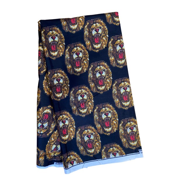 Africa Lion Print Fabric - Etsy