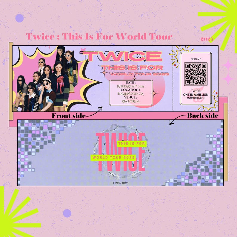 TWICE | This is for World Tour 2025 | Customized Souvenir Ticket - Etsy