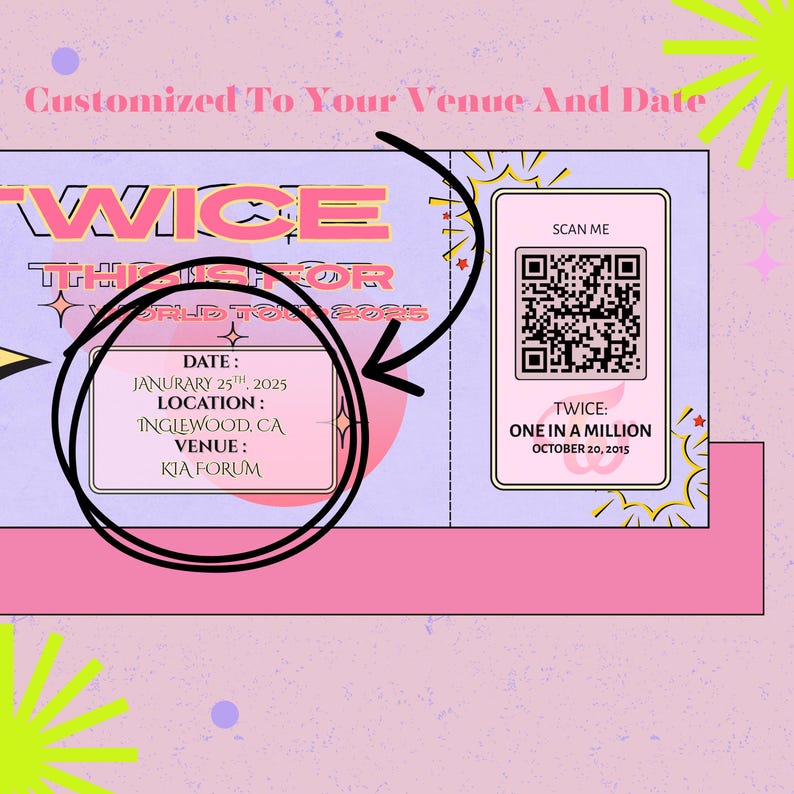 TWICE | This is for World Tour 2025 | Customized Souvenir Ticket - Etsy