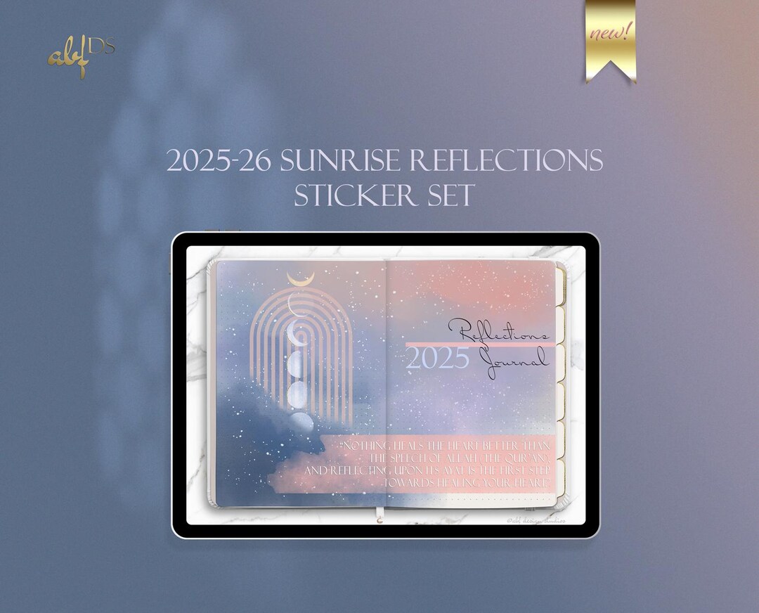 2025-26 Islamic Reflections Journal Sticker-set, Monthly Calendar ...