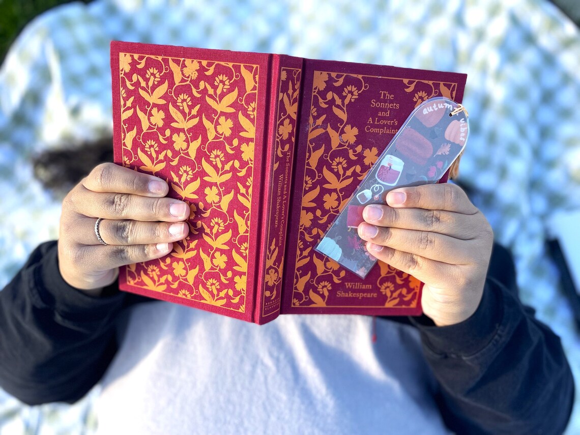 Autumn Vibes Bookmark - Cozy Fall Design - Arched Bookmark With Tassel ...