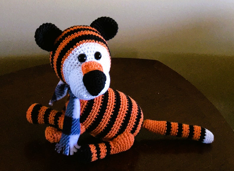Cotton Tigger Hand Crocheted Toy Tiger Stuffed Animal Made - Etsy