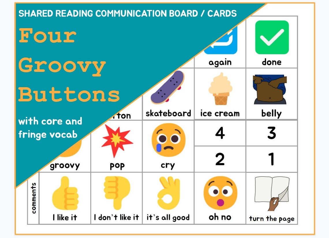 AAC Shared Reading Communication Board / Cards: Pete the Cat Four ...