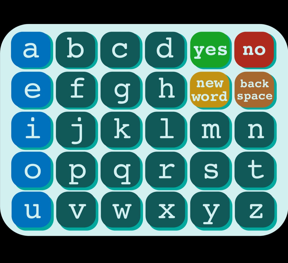 Printable AAC Alphabet Communication Letterboard - Etsy