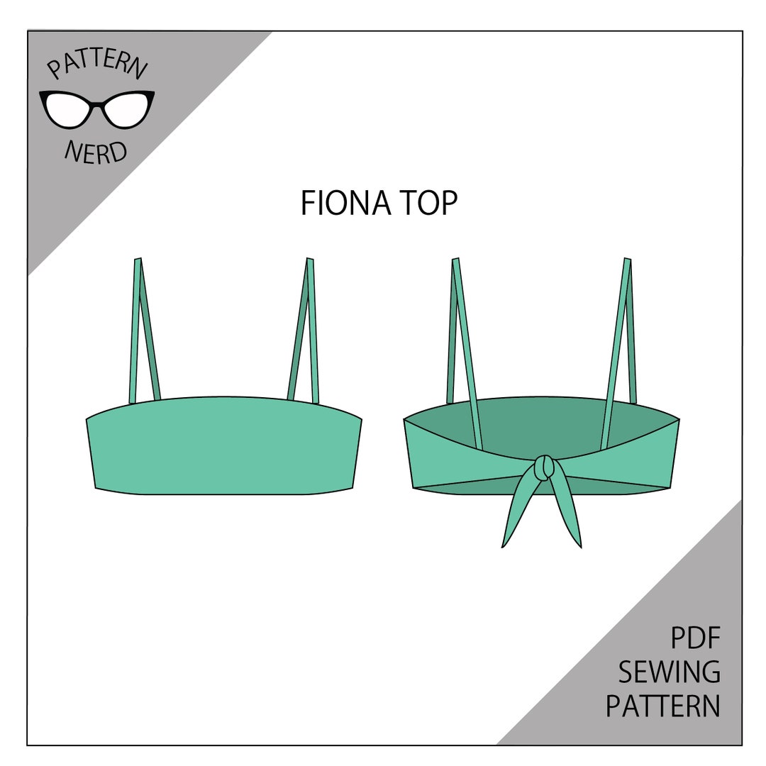 Bikini Sewing Pattern Bandeau Top Strappy Reversible - Etsy