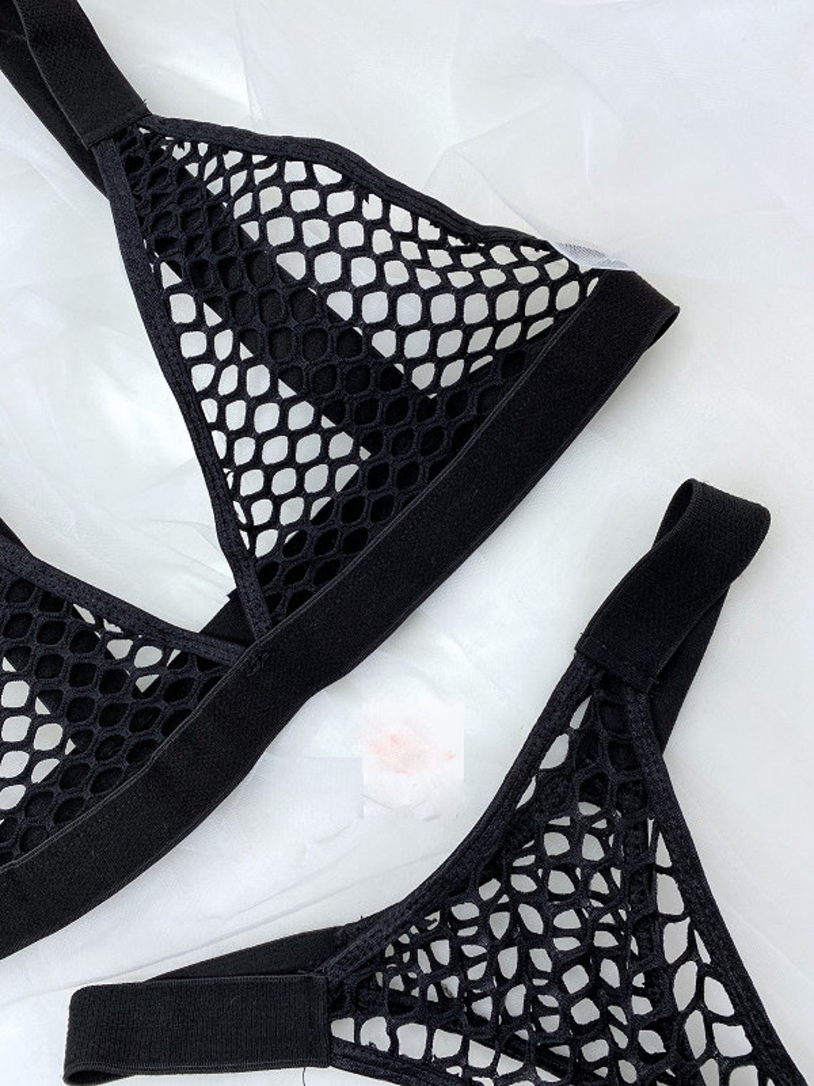 Sexy Fishnet Lingerie Set Black Erotic Costume Transparent - Etsy