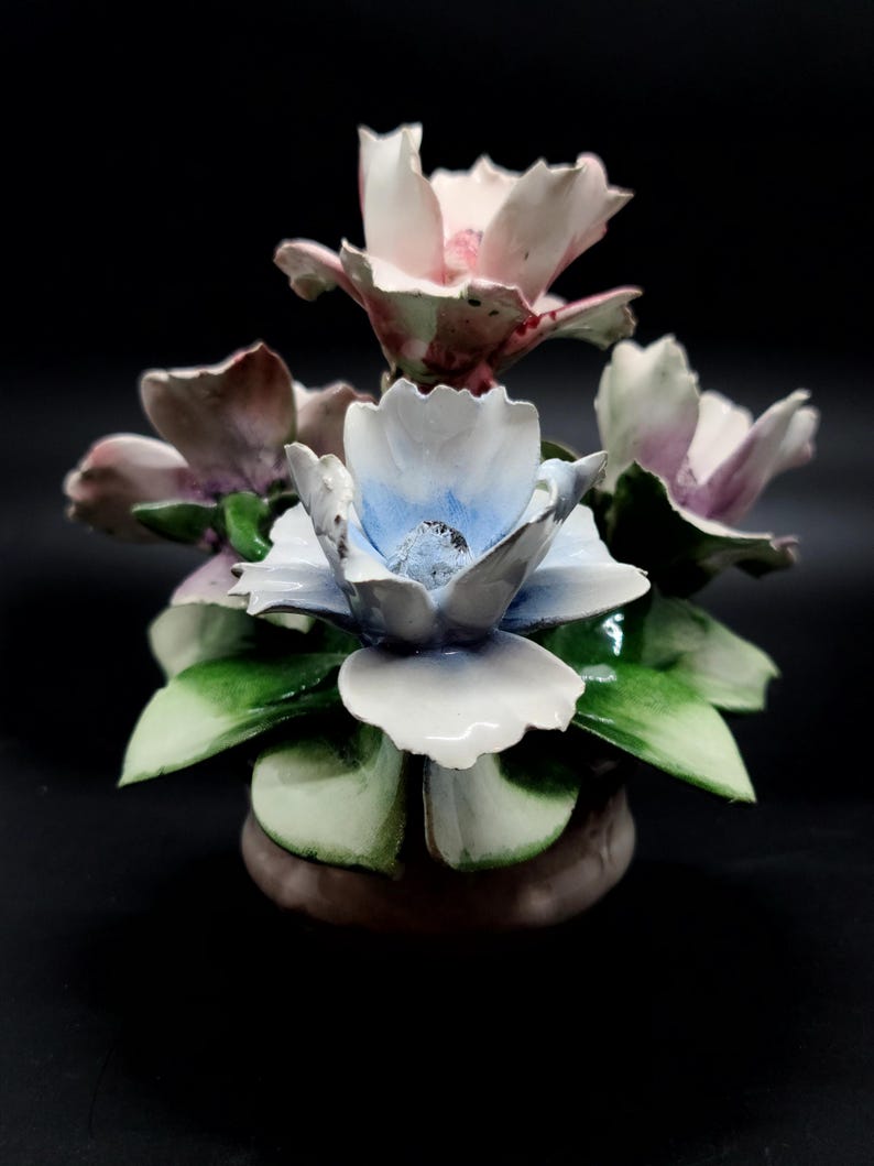 Capodimonte Floral Bouquet in a Vase - Etsy