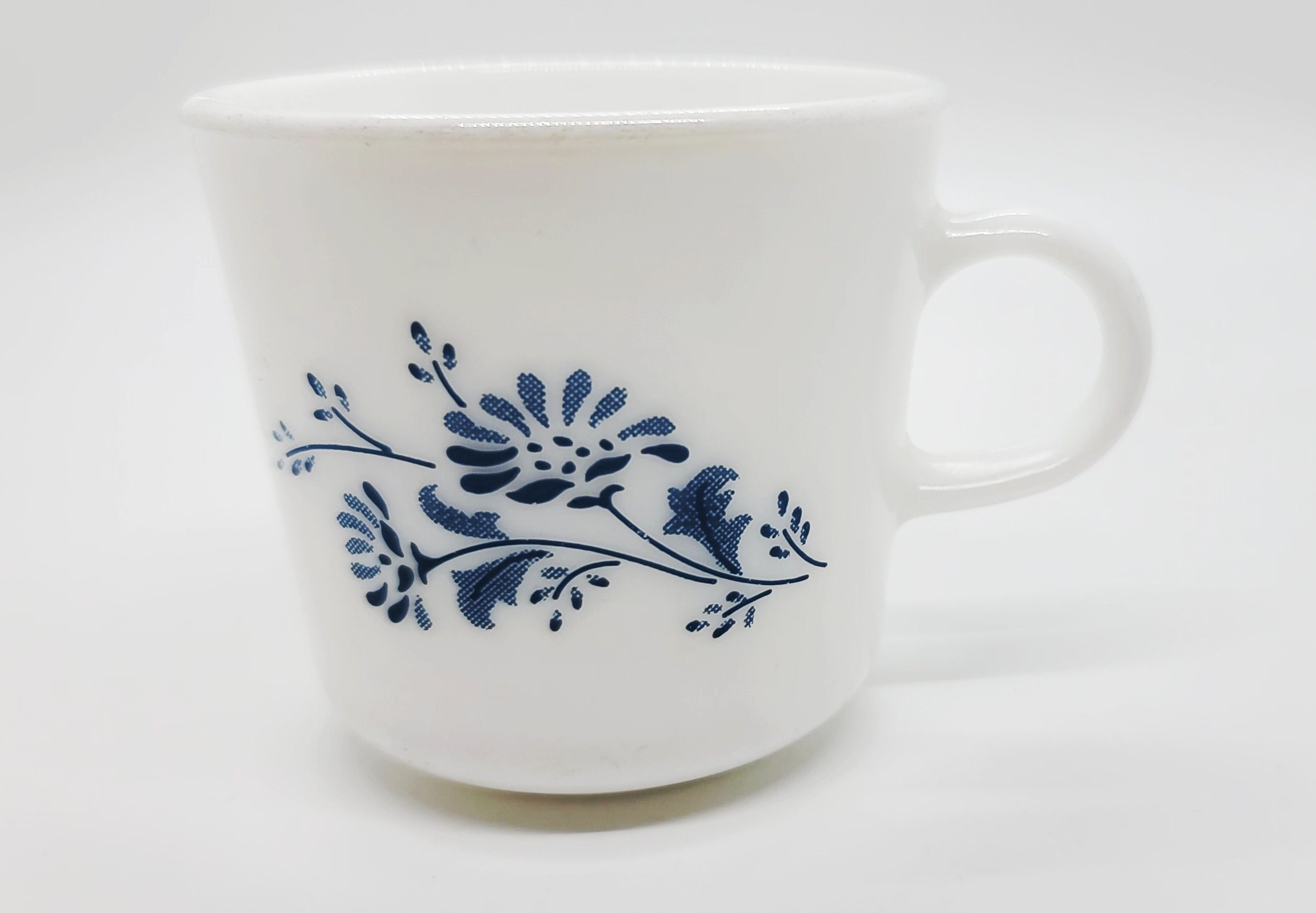 Corningware Pyrex Blue Colonial Mist Opal Glass Mugs, Set of 3 - Etsy