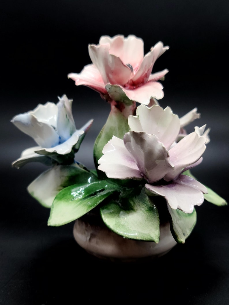 Capodimonte Floral Bouquet in a Vase - Etsy