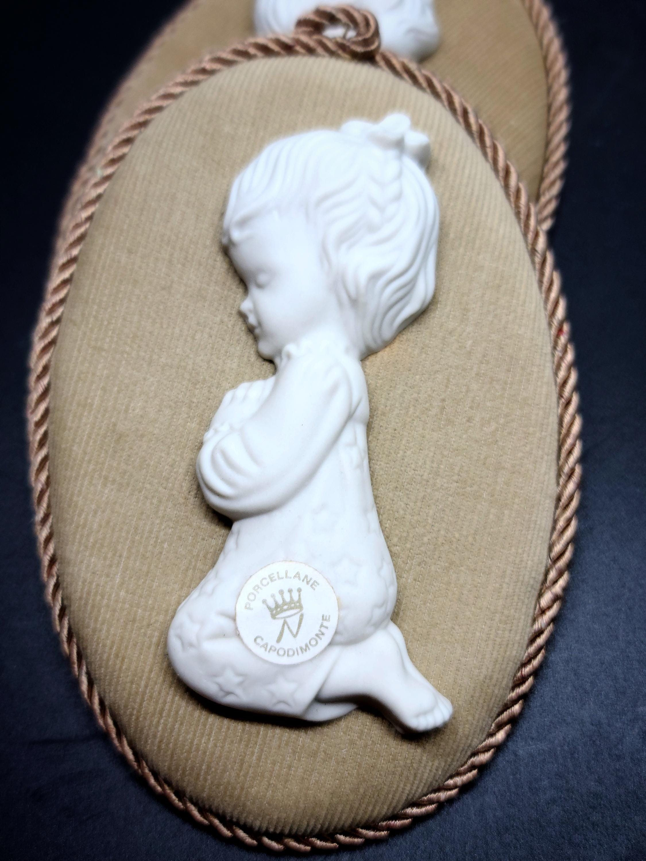 Capodimonte Children Wall Plaque Set of Two - Etsy
