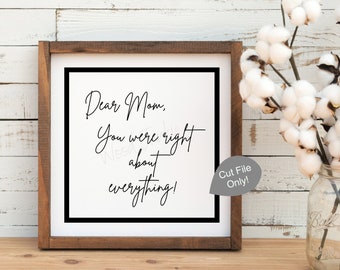 Dear Mom Svg - Etsy