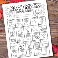 Christmas Book Bingo Reading Challenge Prompts Seasonal Holiday ...