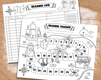Reading Tracker and Reading Log for Kids Summer Reading Challenge Book ...