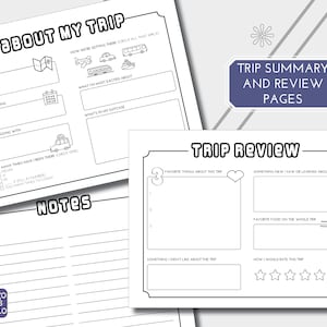 Kids Travel Journal | Instant PDF Download | Travel Diary | Vacation ...