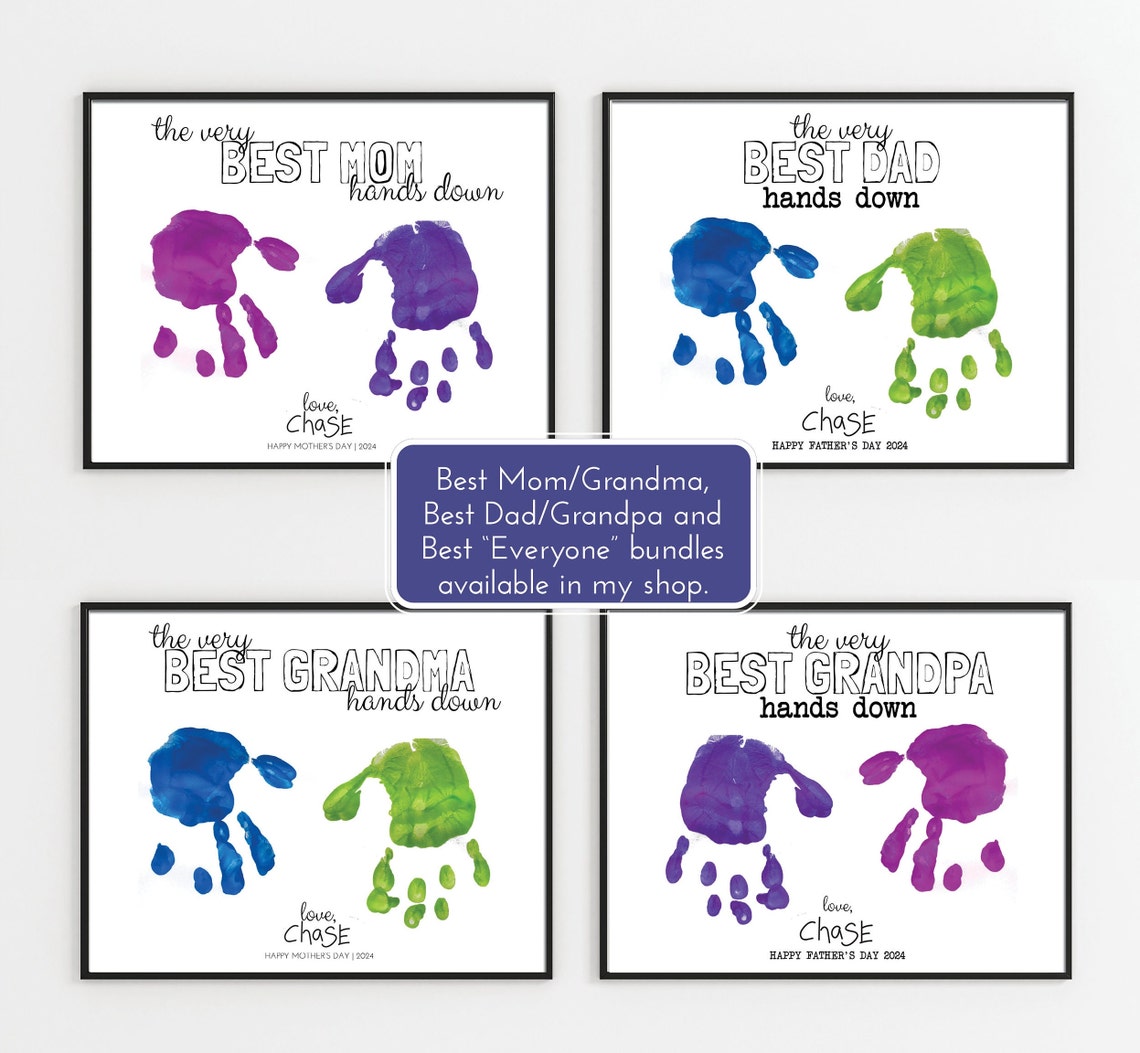 Hands Down Best Dad Instant Download Printable PDF Father's Day Gift ...