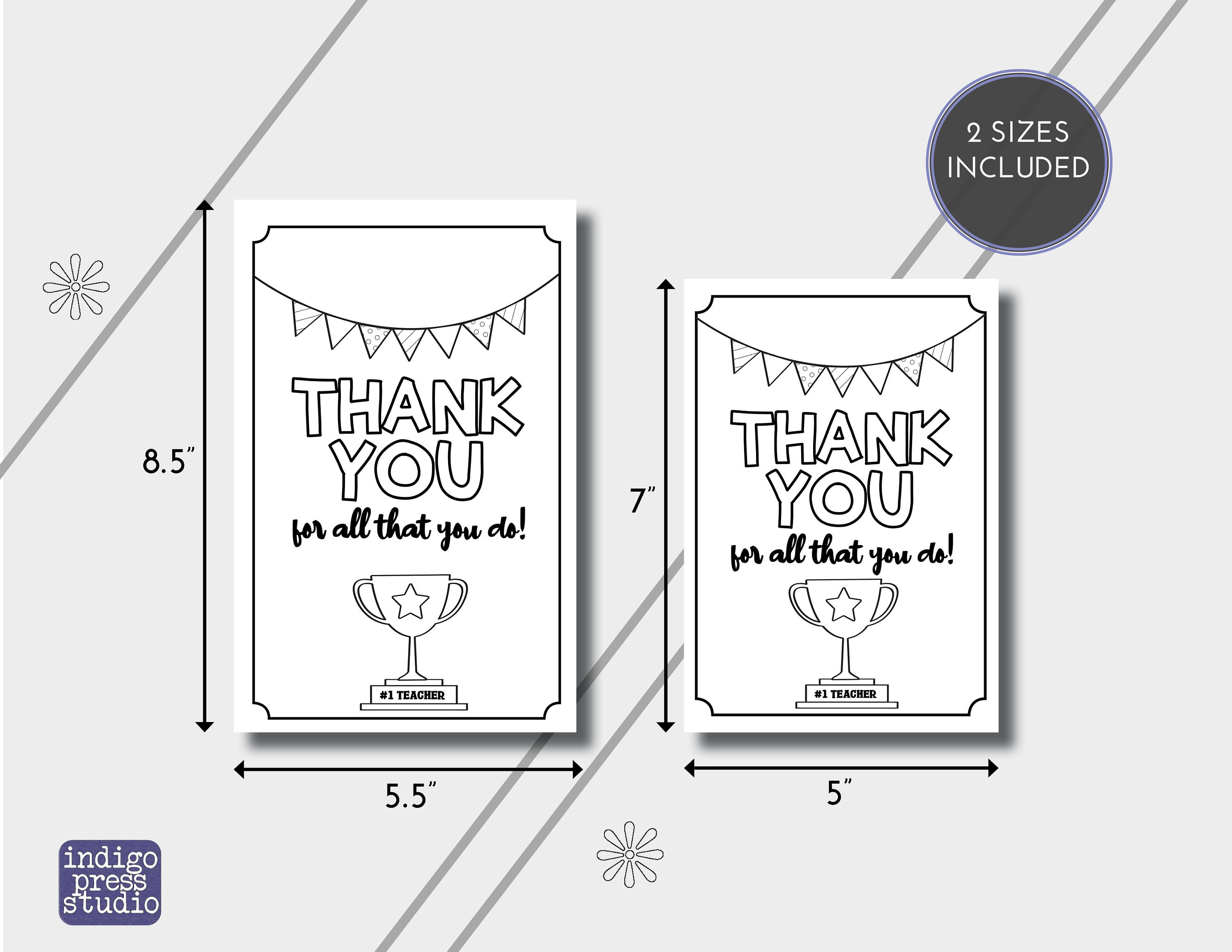 Teacher's Appreciation Card Printable | Thank You Coloring Card | All ...