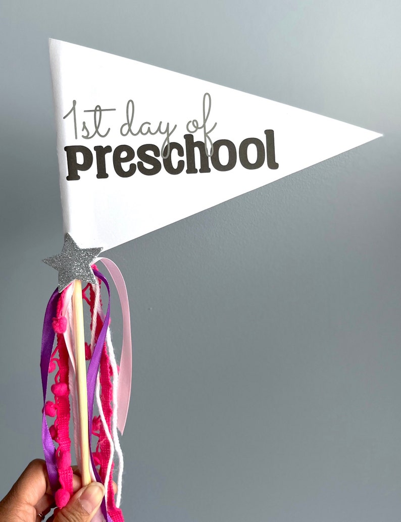 1st Day of School Pennant Flags Back to School Grade Level Flag School ...