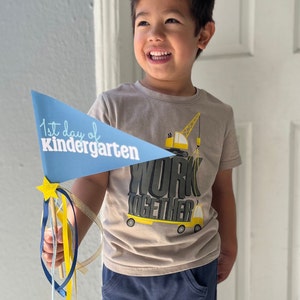 1st Day of School Pennant Flags Back to School Grade Level Flag School ...