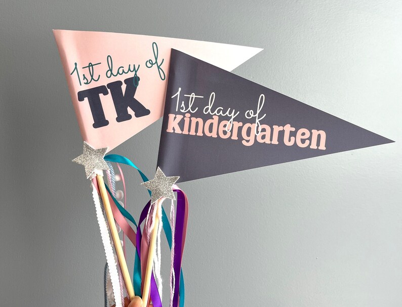 1st and Last Day of School Pennant Flags | Assembled Grade Level Flag ...