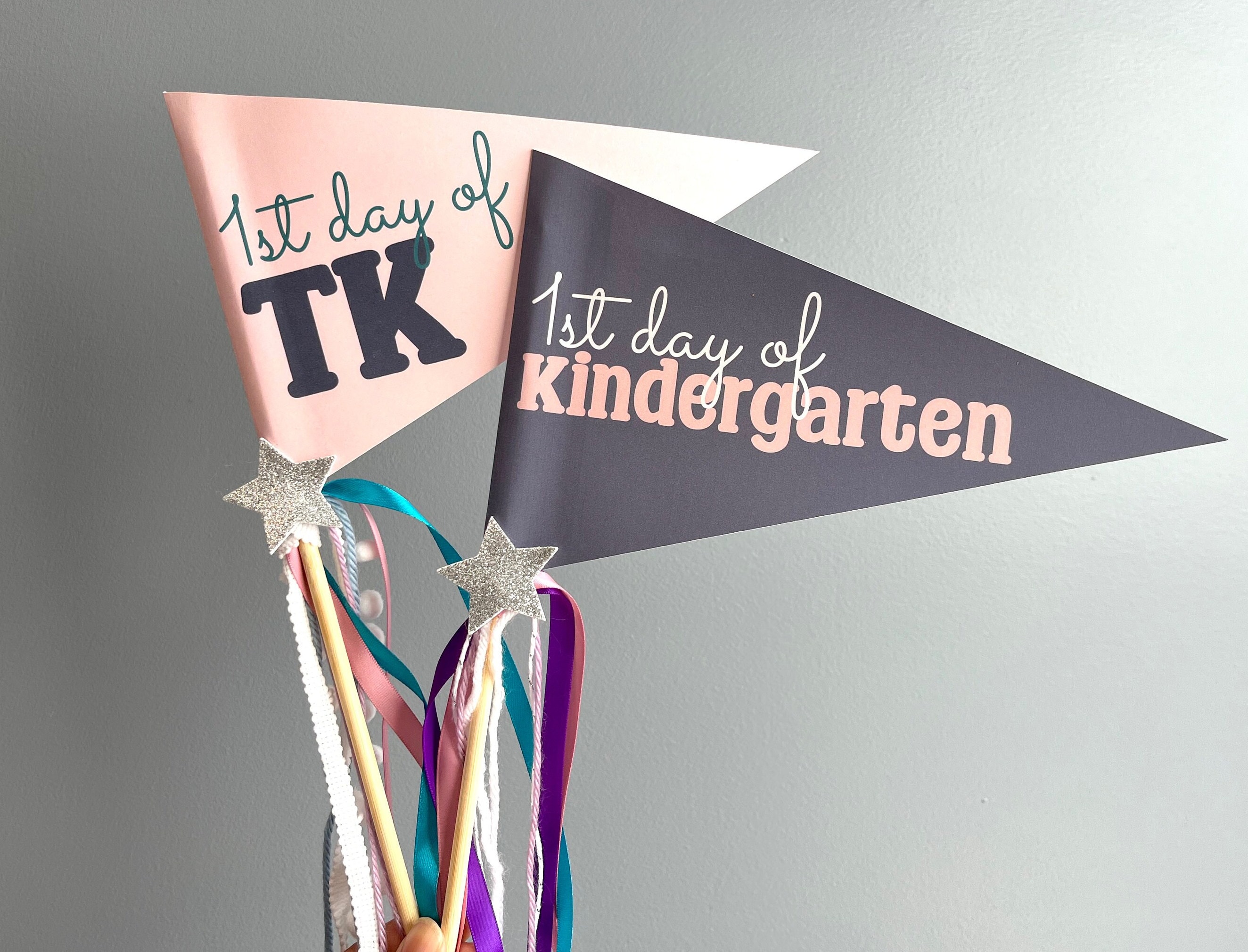 1st and Last Day of School Pennant Flags | Assembled Grade Level Flag ...