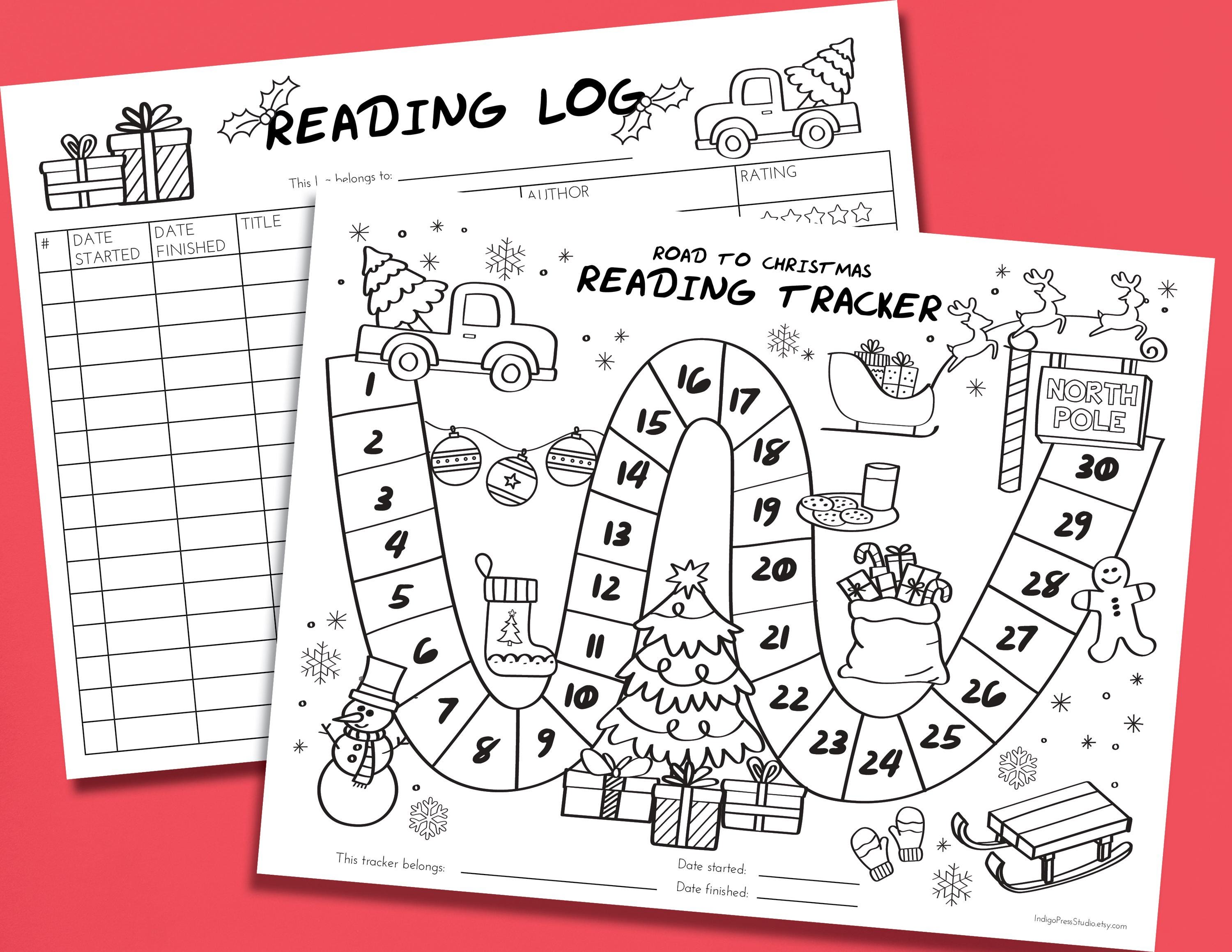 Winter Reading Tracker and Reading Log for Kids | Winter Reading ...