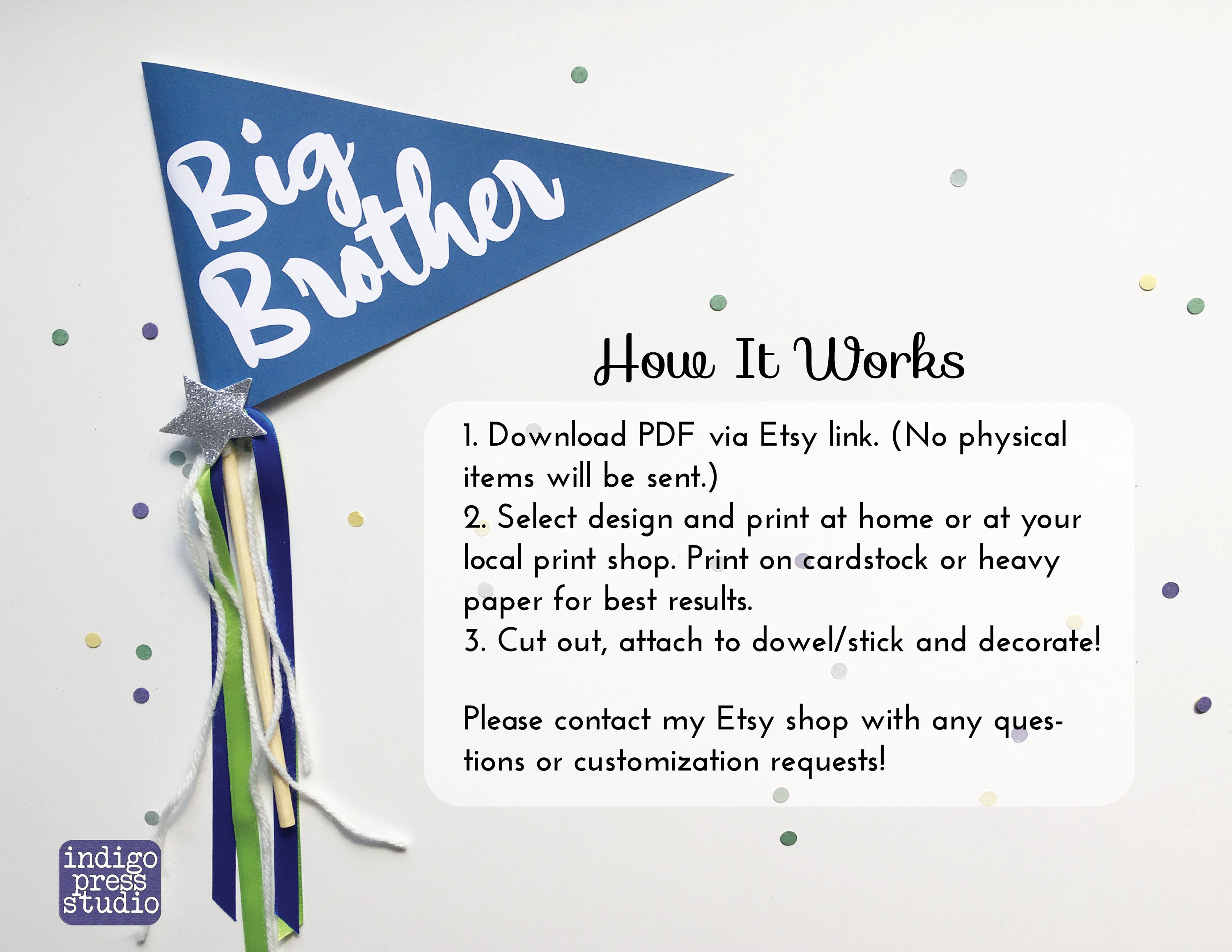 Big Brother Pennant Flags | Soon to Be Big Brother | Big Brother Gift ...