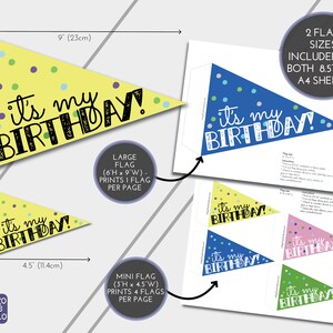 Printable Birthday Flags | Instant Download | It's My Birthday Sign ...