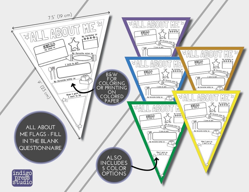 All About Me Printable | Back to School | Classroom Banner | Classroom ...