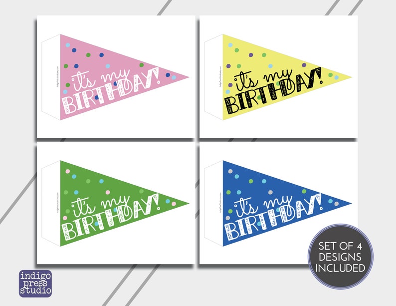 Printable Birthday Flags | Instant Download | It's My Birthday Sign ...
