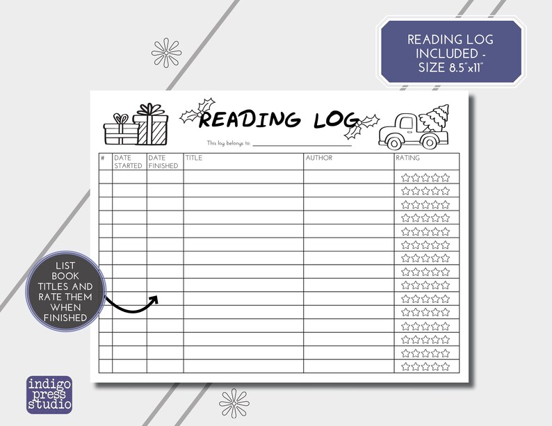 Winter Reading Tracker and Reading Log for Kids | Winter Reading ...