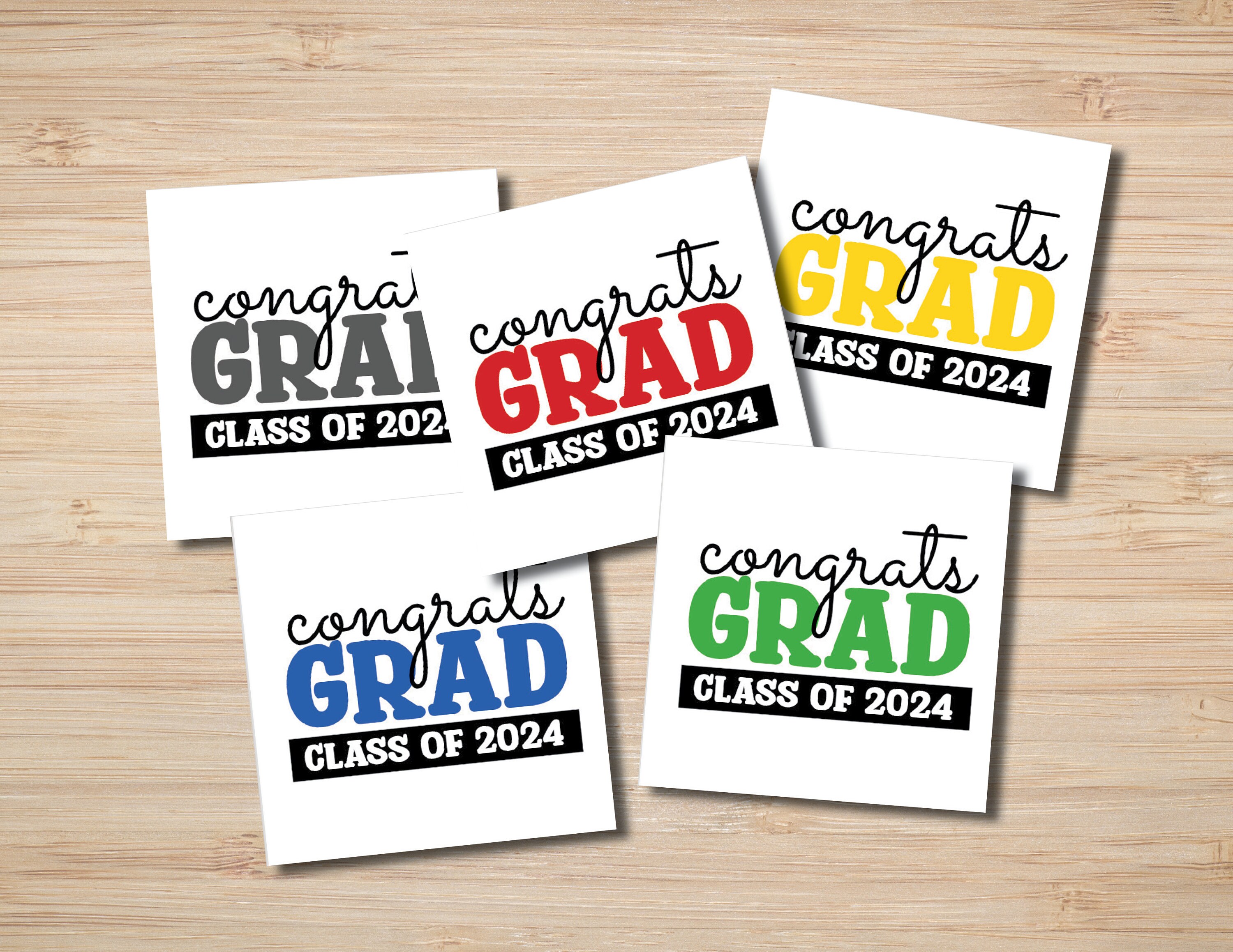 Graduation Gift Tags Printable Class of 2024 Gift Tags Minimalist ...