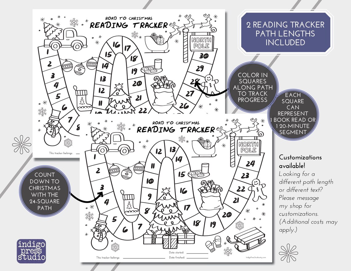 Winter Reading Tracker and Reading Log for Kids | Winter Reading ...