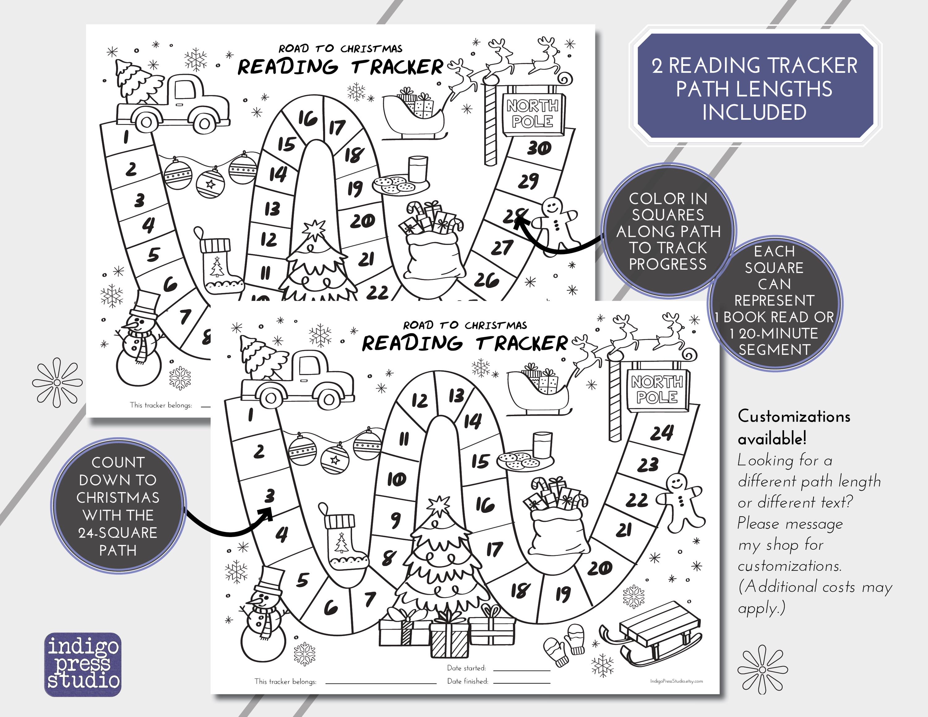 Winter Reading Tracker and Reading Log for Kids | Winter Reading ...