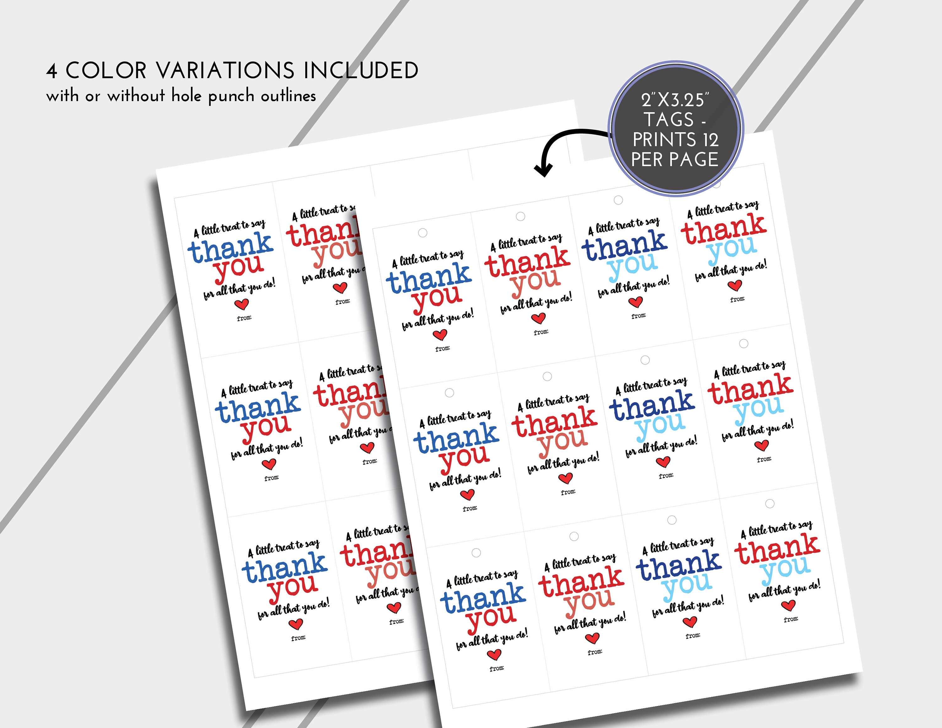 Teacher Thank You Gift Tags Printable | Teachers Appreciation | Thank ...