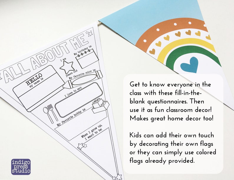 All About Me Printable | Back to School | Classroom Banner | Classroom ...