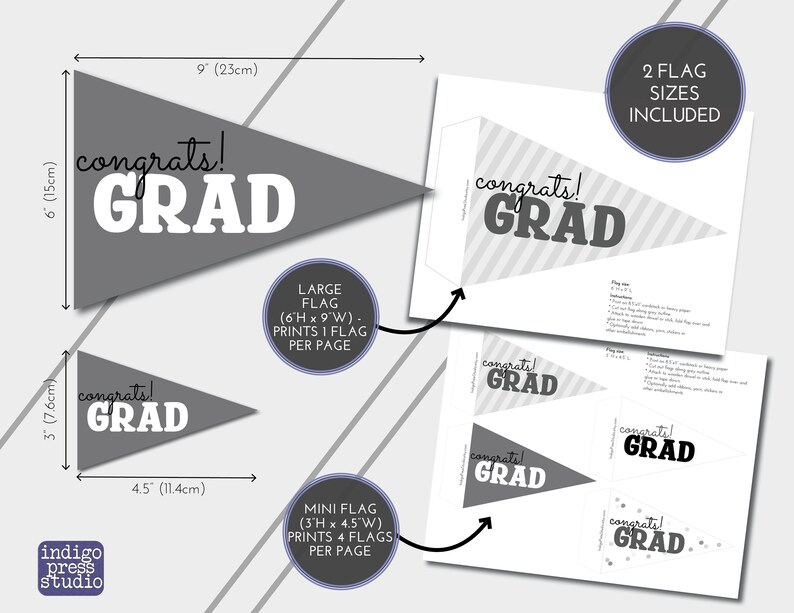 Graduation Class of 2025 Pennant Flags and Mini Flags | Graduation ...