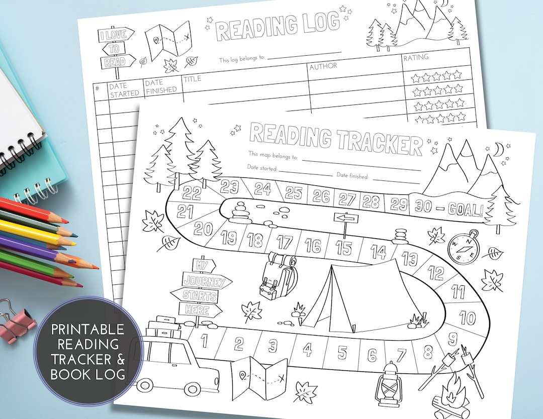 Reading Tracker and Reading Log for Kids | Spring Summer Reading ...